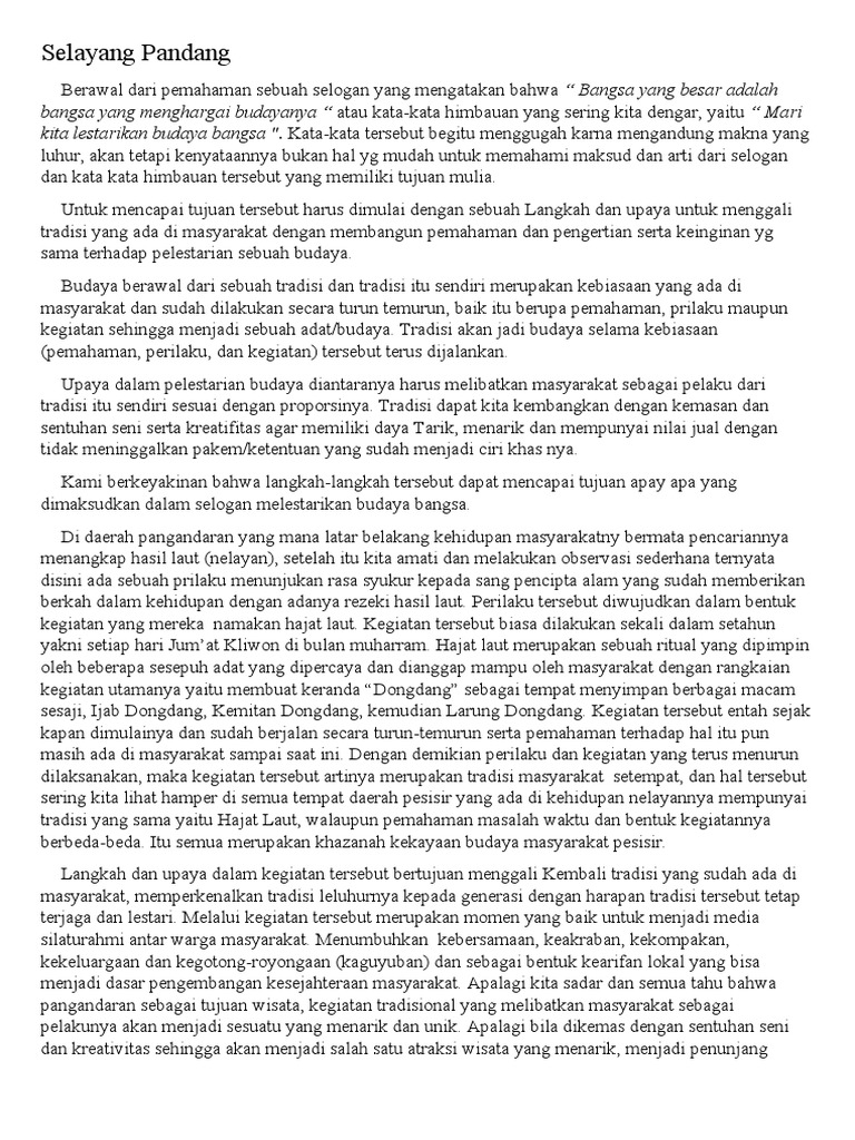 Selayang Pandang | PDF