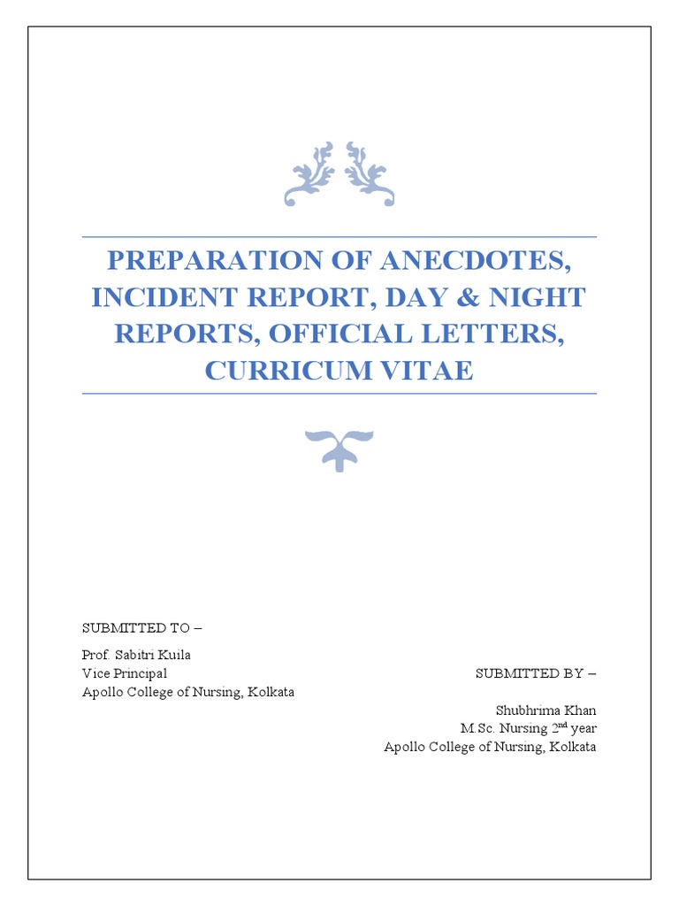 Documentation of Events: A Guide to Creating Accurate Anecdotal Records ...