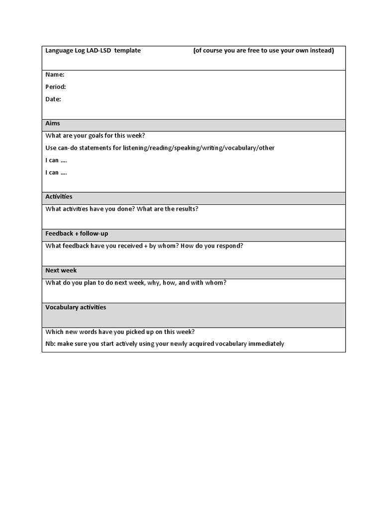 Template PDP Log | PDF | Career & Growth