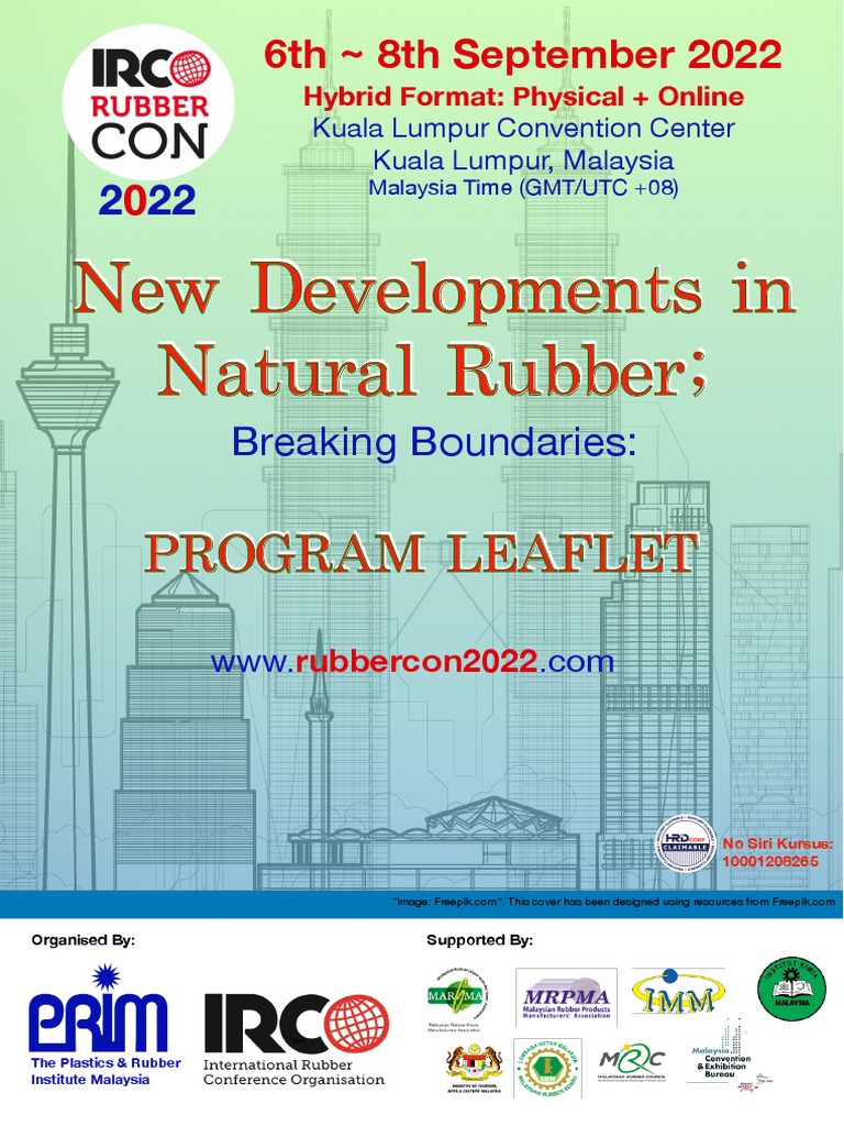 Rubbercon 2022 Program Leaflet | PDF | Natural Rubber | Tire