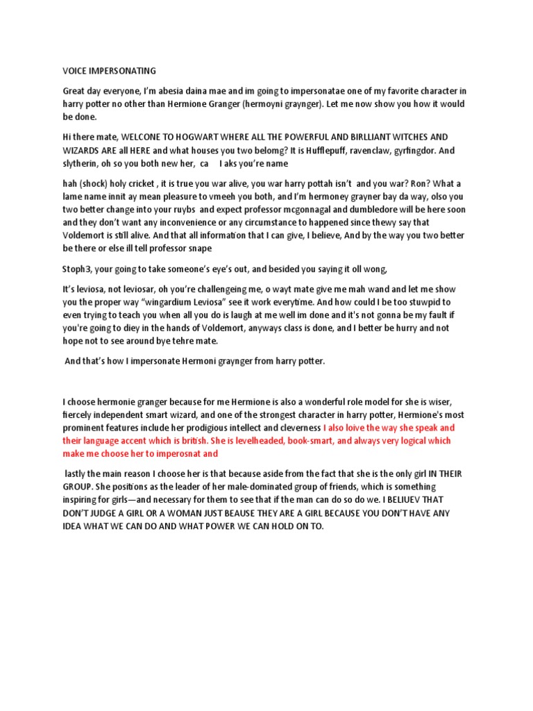 Voice Impersonating | PDF