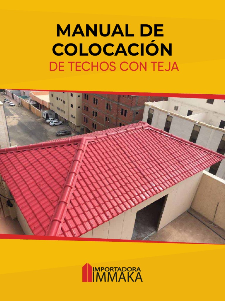 Manual de Colocación: de Techos Con Teja | PDF | Aislamiento térmico | Techo