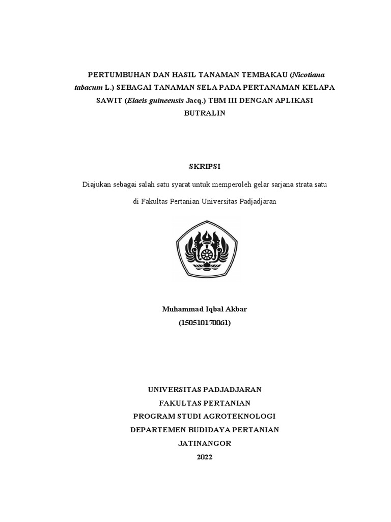 Draft Kolokium-Muhammad Iqbal Akbar | PDF