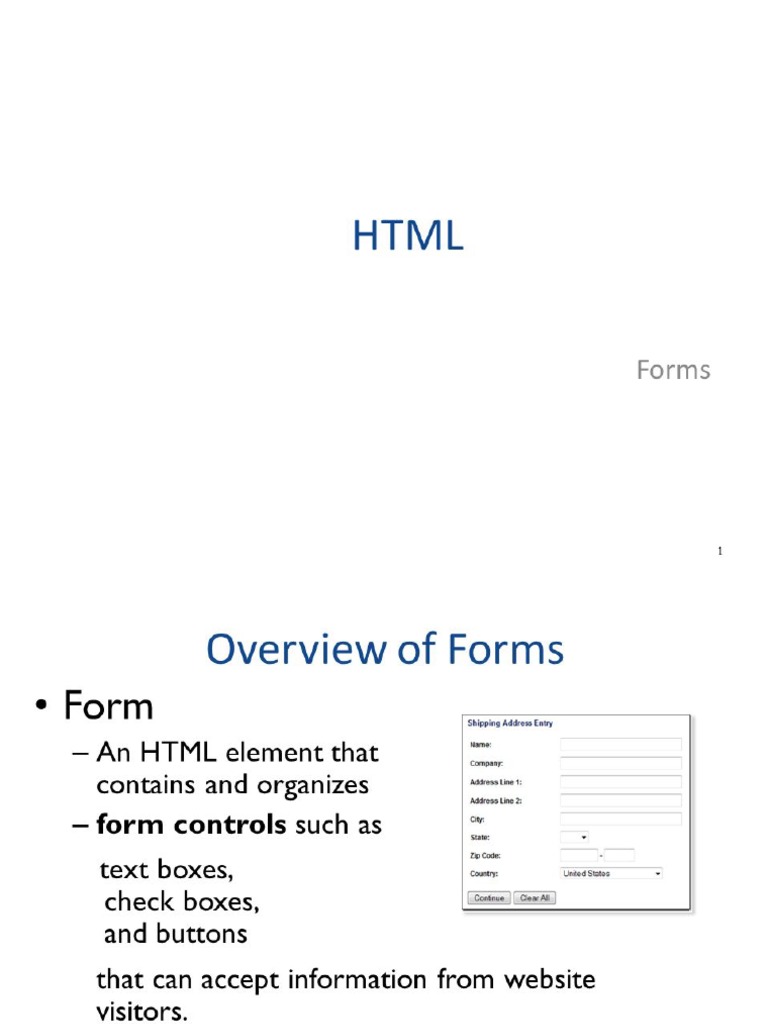 Html Form Slideplayer Pdf