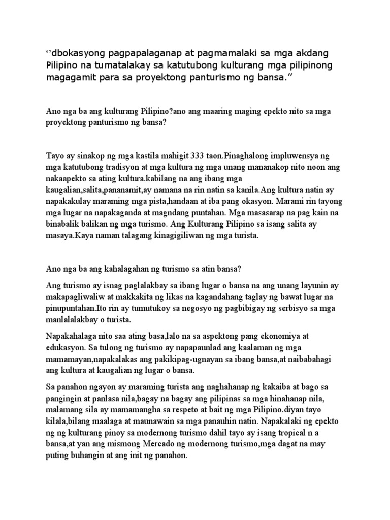 Dbokasyong Pagpapalaganap at Pagmamalaki Sa Mga Akdang Pilipino Na ...