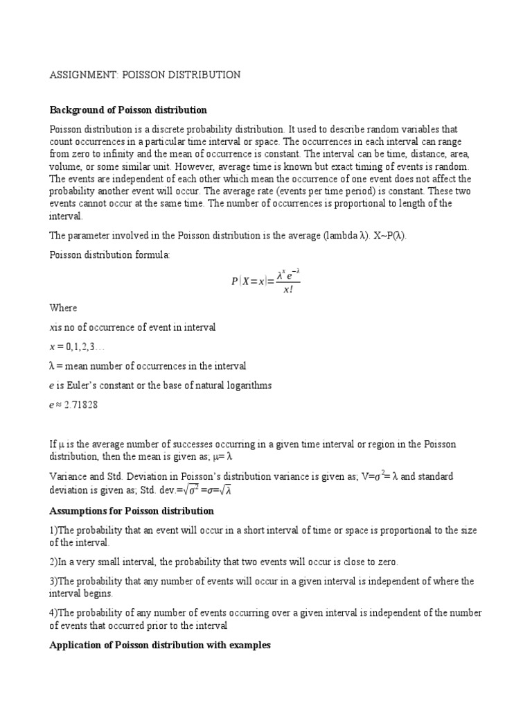Poisson distribution | PDF | Poisson Distribution | Teaching Mathematics