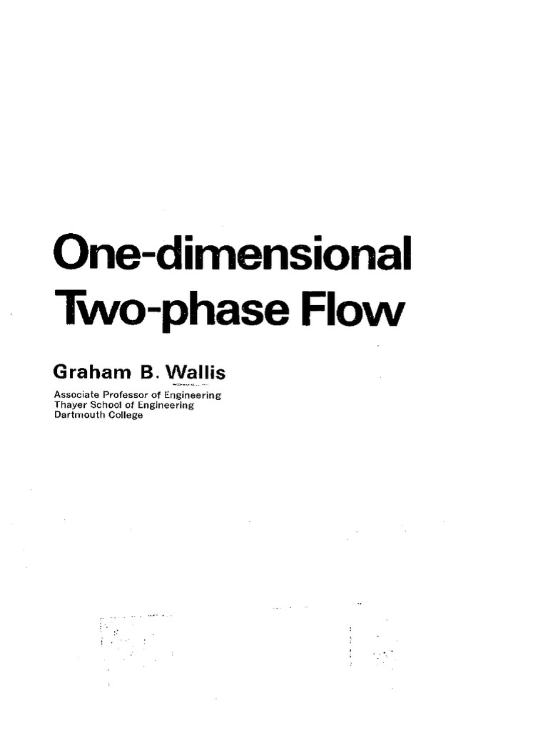 One Dimensional Two Phase Flow | PDF