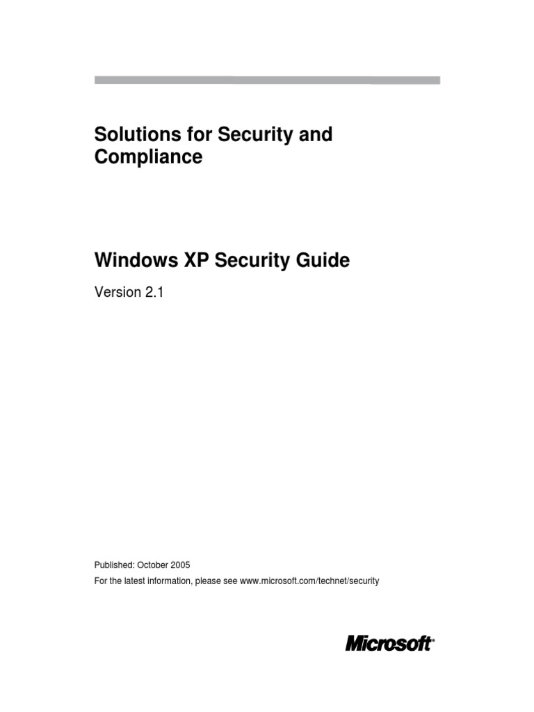 Windows-XP-Security-Guide | PDF | Group Policy | Remote Desktop Services