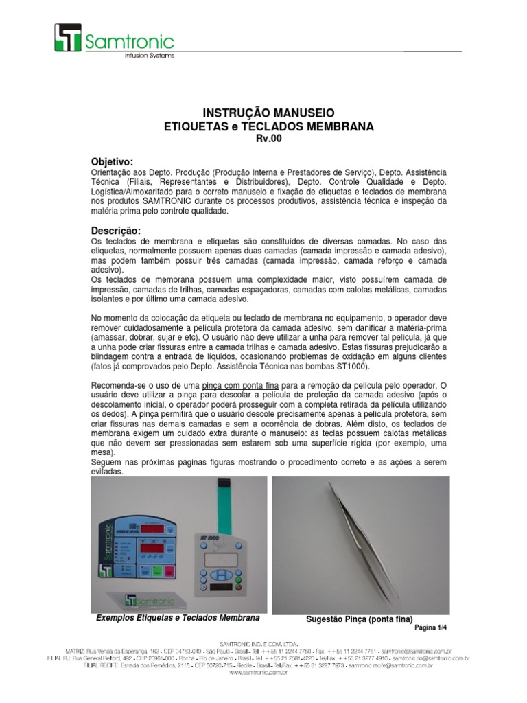 Manuseio Correto de Etiquetas e Teclados | PDF | Negócios