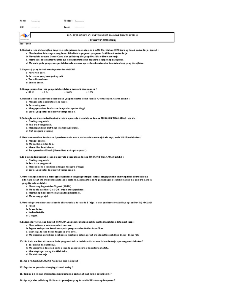 Driver Test, Operator | PDF