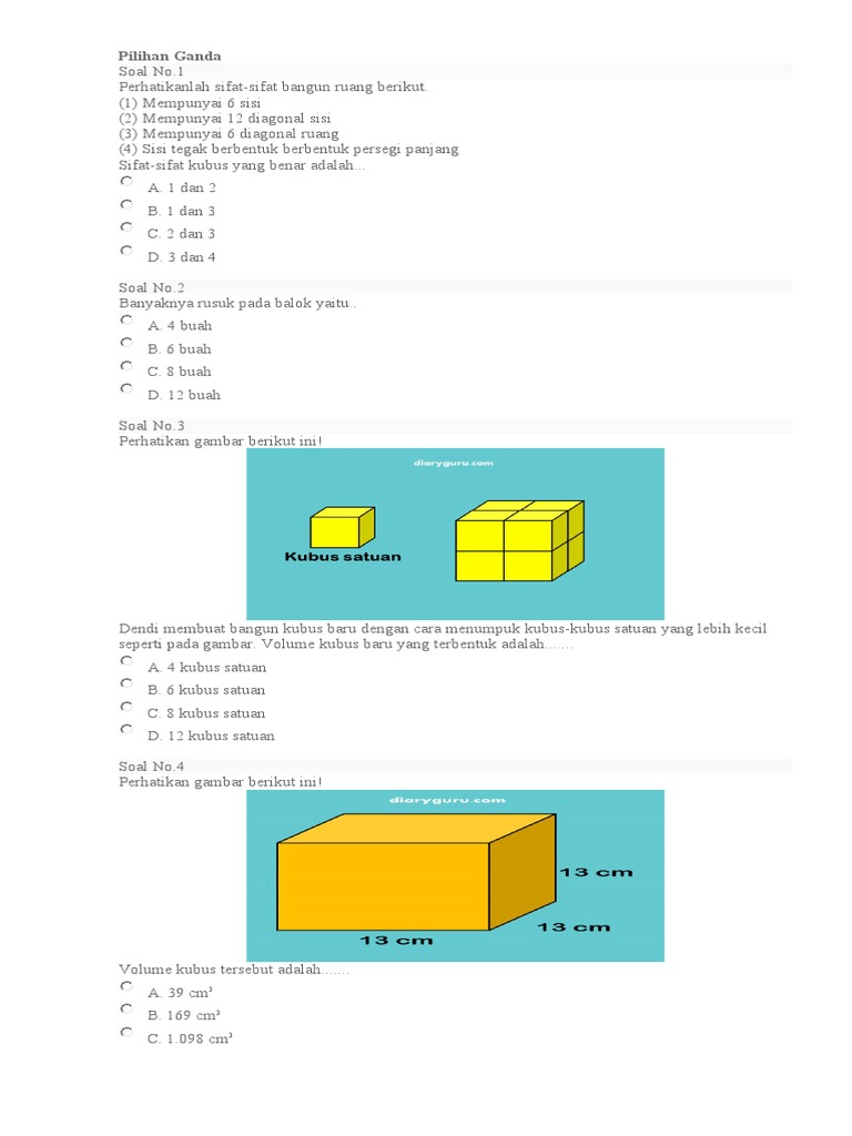 Soal Uh MTK | PDF | Griya & Taman | Seni