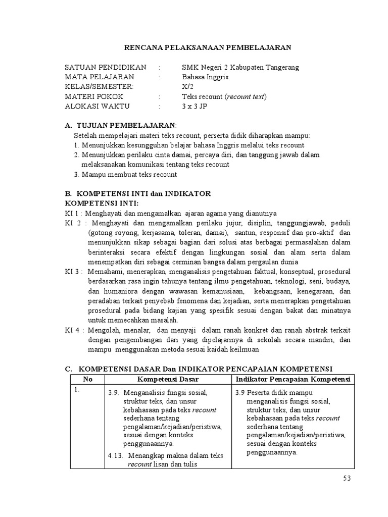 RPP 9 - Recount Text | PDF