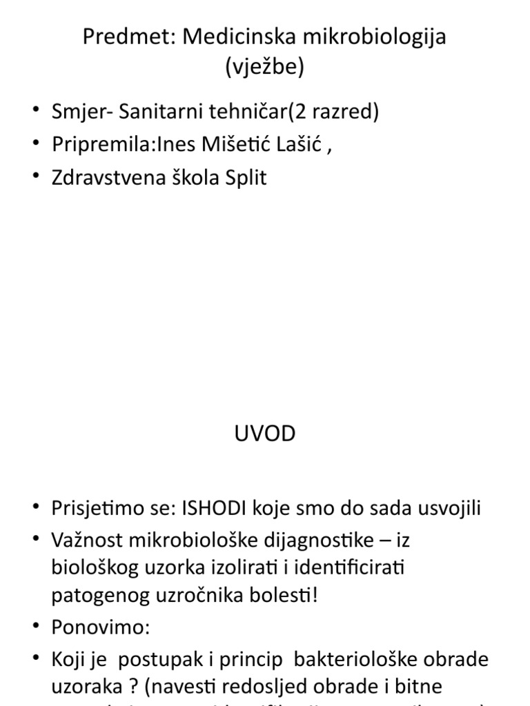 ST MIKROBIOLOGIJA Biokemijski-Niz-Vježbe 2-R | PDF