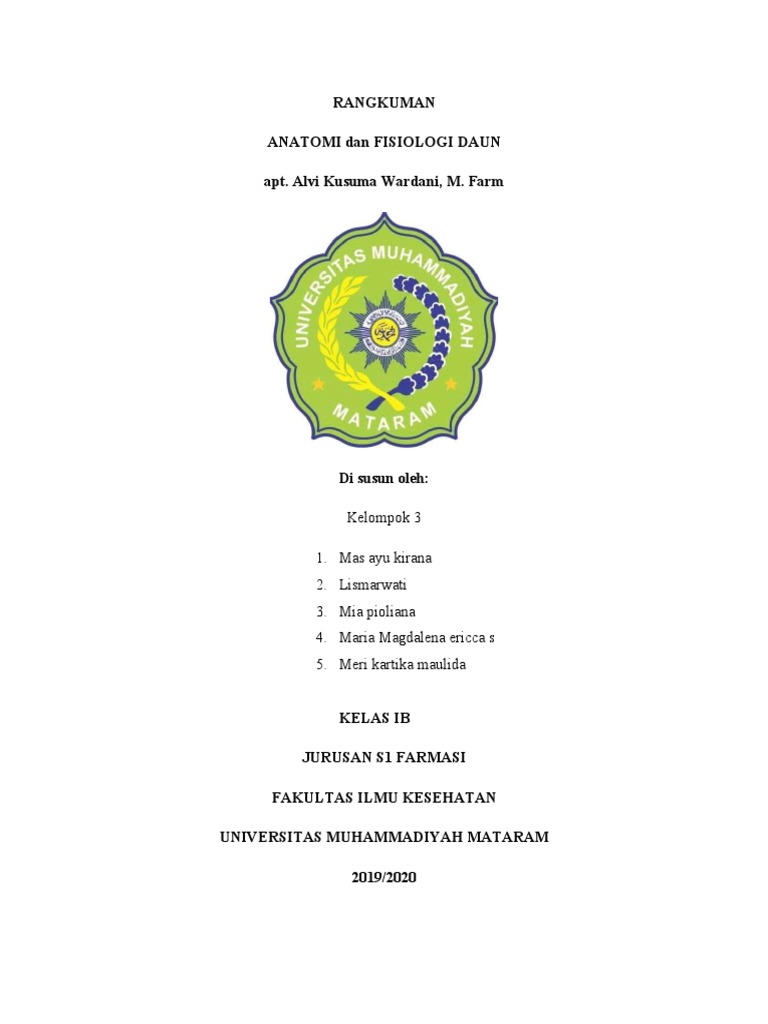 Anatomi Dan Fisiologi Daun KLP 3 (Meri Kartika Maulida) | PDF