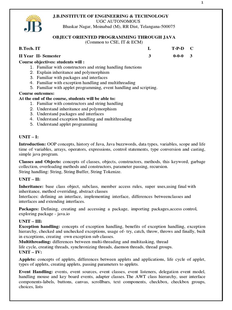 Oop Java Pdf Java Virtual Machine Java Programming Language 9296