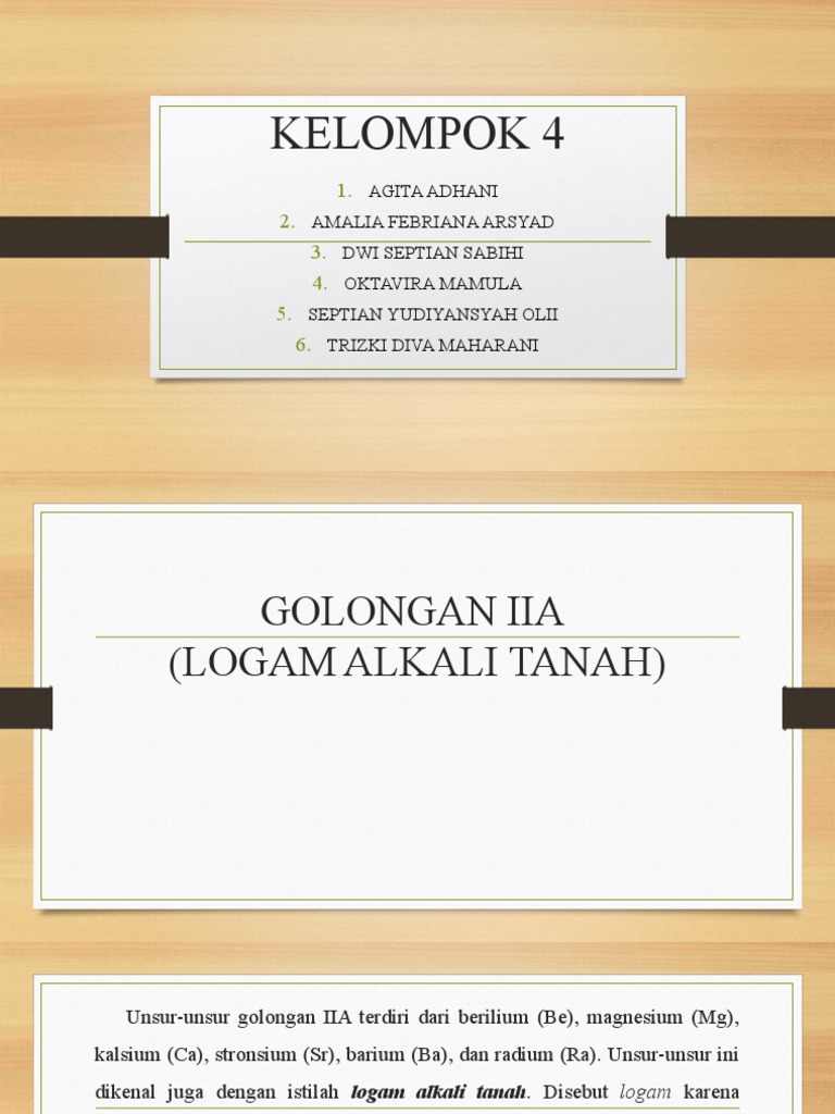 Logam Alkali Tanah | PDF | Ilmu Sosial | Sains & Matematika