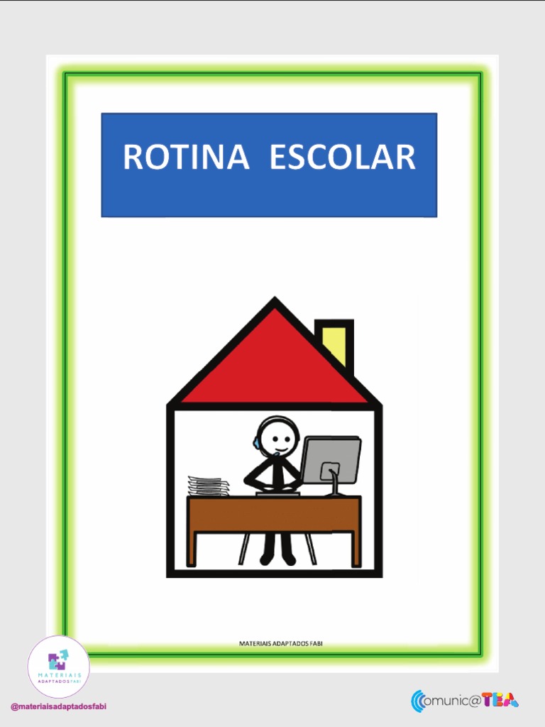 Prancha Comunicação Alternativa Rotina Escolar TEA | PDF