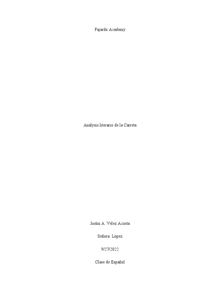 Análisis de "La Carreta" de René Marqués | PDF | Puerto Rico