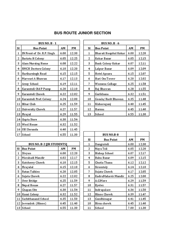 19 04 22 Bus Route JNR SCTN 2022 | PDF | Securities (Finance ...