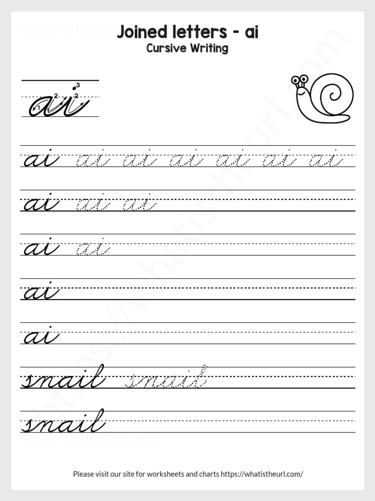 Cursive Letter Joins Worksheets For All | PDF | Western Calligraphy ...