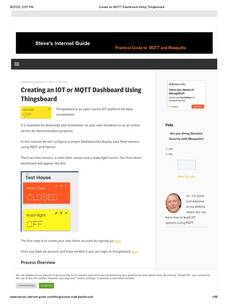 Create An MQTT Dashboard Using Thingsboard | PDF | Http Cookie | Cyberspace