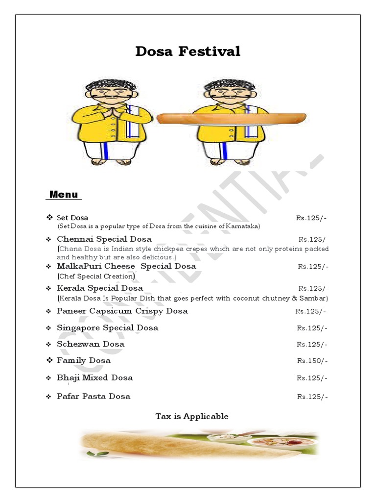 Dosa Festival | PDF