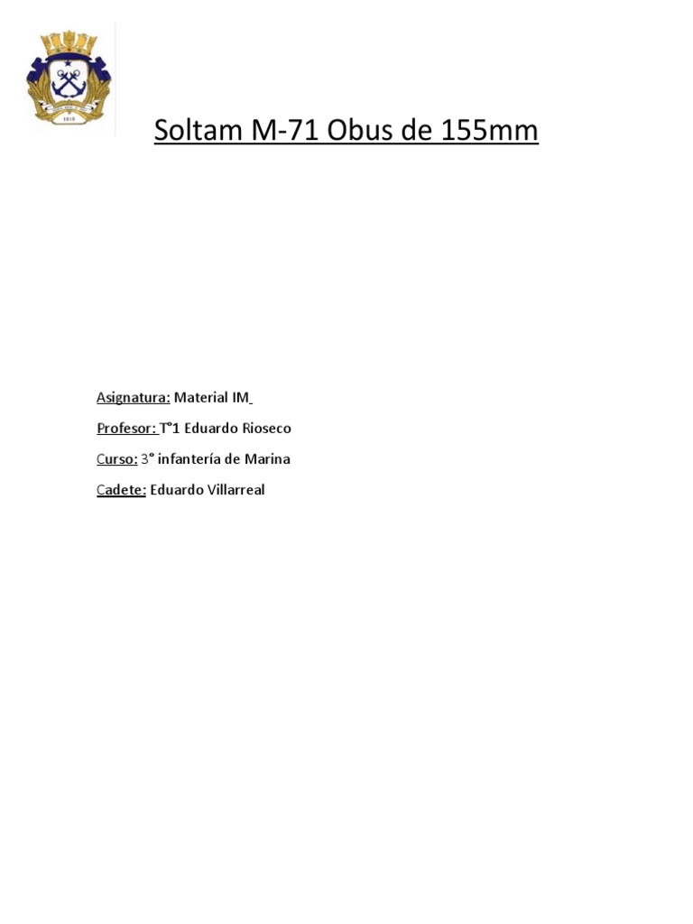 Obuses 155m | PDF | Obús | Artillería