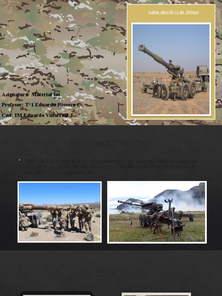 Presentación1.pptx obuses | PDF | Obús | Munición