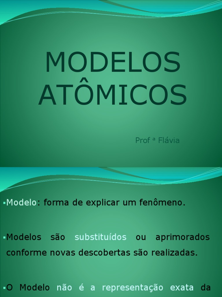 9 Ano - Modelos Atômicos | PDF | Elétron | Ciências Físicas