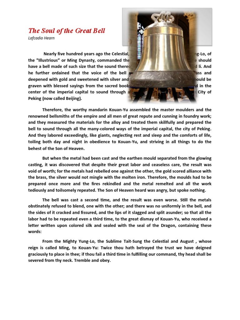 The Soul of The Great Bell STORY | PDF