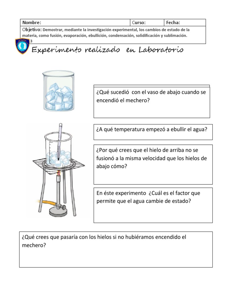 Guía, Cambios de Estados de La Materia. | PDF