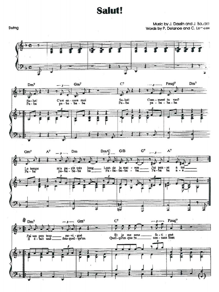 Salut - Joe dASSIN | PDF