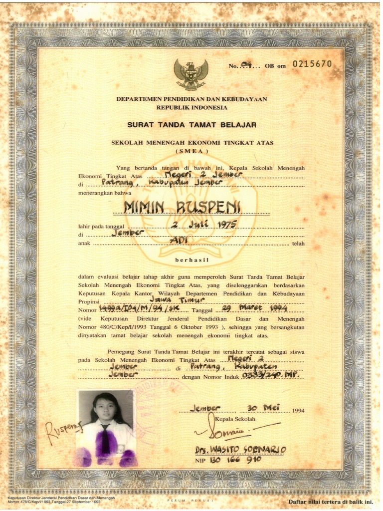 Ijazah SMEA | PDF