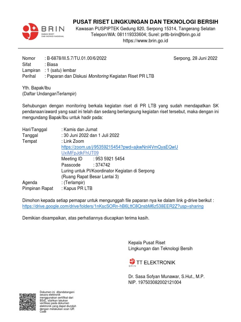 bc318 E21e2 SuratUndanganMonitroing29juni | PDF