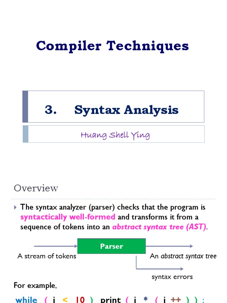 3 Syntaxanalysis | Download Free PDF | Parsing | Implementation