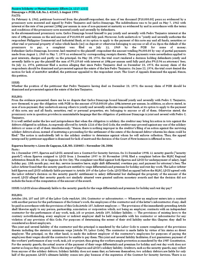 Case Digest Oblicon Part 4 | PDF | Foreclosure | Employment