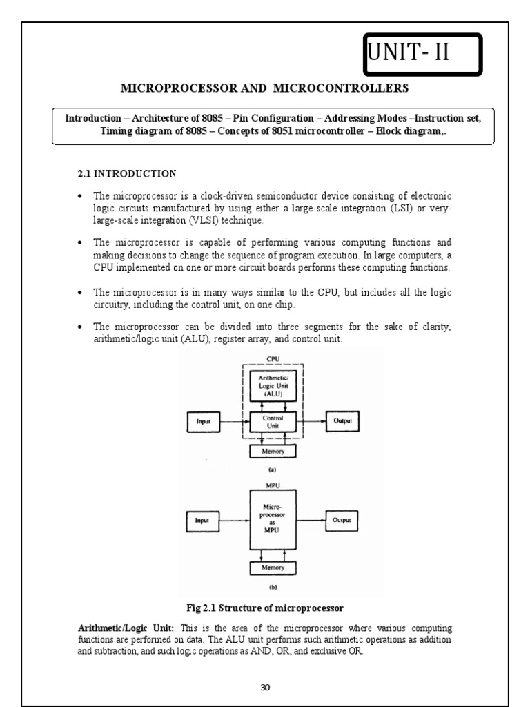 Unit 2 | PDF | Microcontroller | Microprocessor