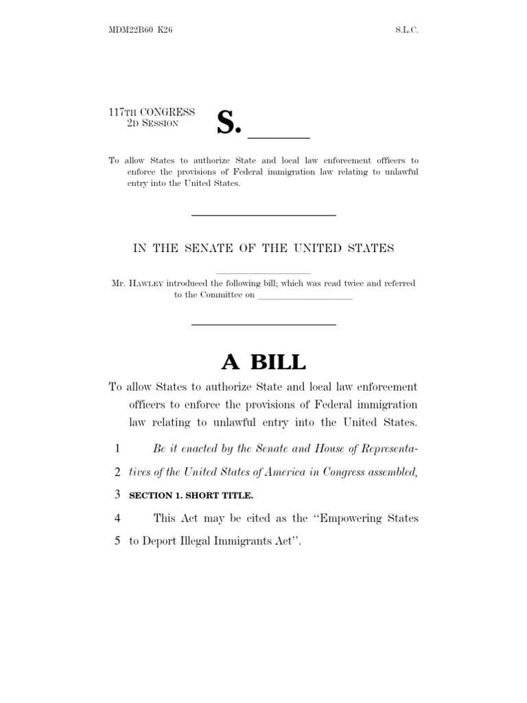 Empowering States to Enforce Immigration | PDF | U.S. State | Justice