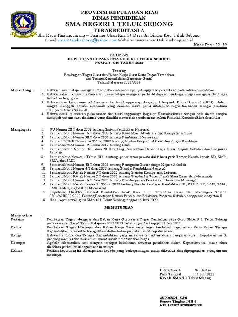 SMAN1 TELUK SEBONG | PDF