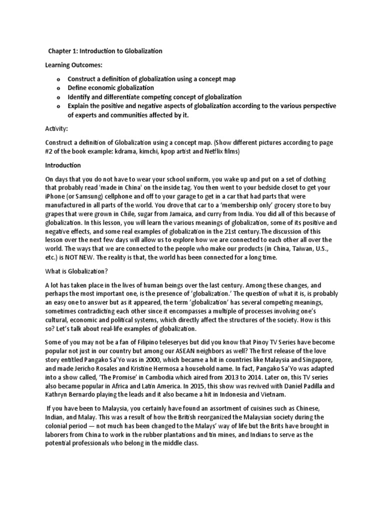 Chap 1 Script | PDF | Globalization | World Trade Organization