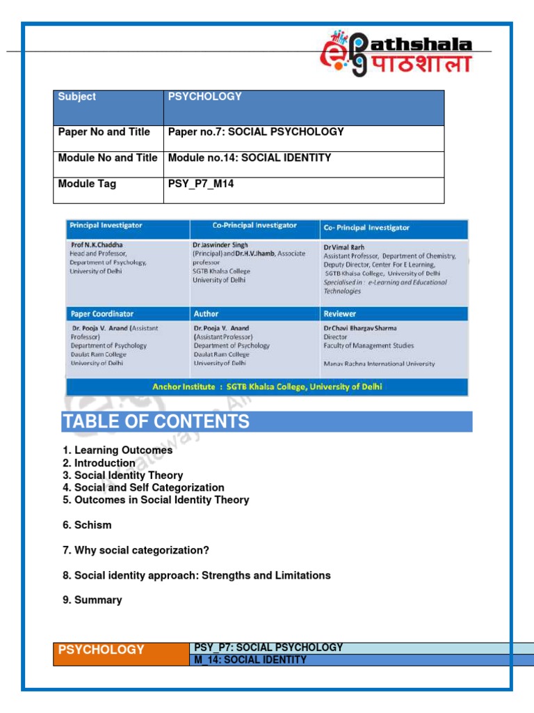 Social Identity Theory: Understanding Group Processes and Intergroup ...
