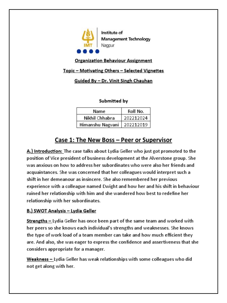 OB Assignment | PDF | Motivational | Motivation