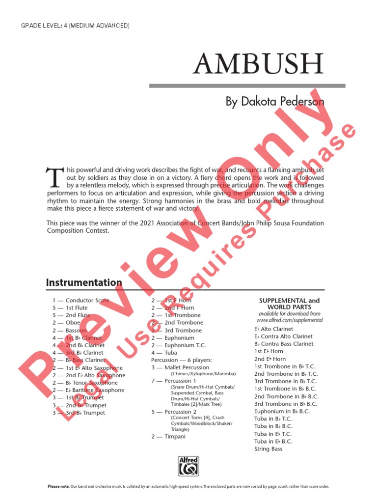 Ambush: Preview Only | PDF | Performing Arts | Music Production