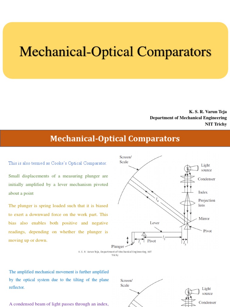 5. Optical Comparators | PDF | Optics | Mirror