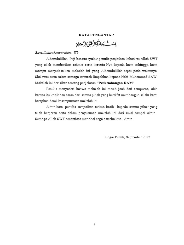 Perkembangan dan Definisi RAM | PDF