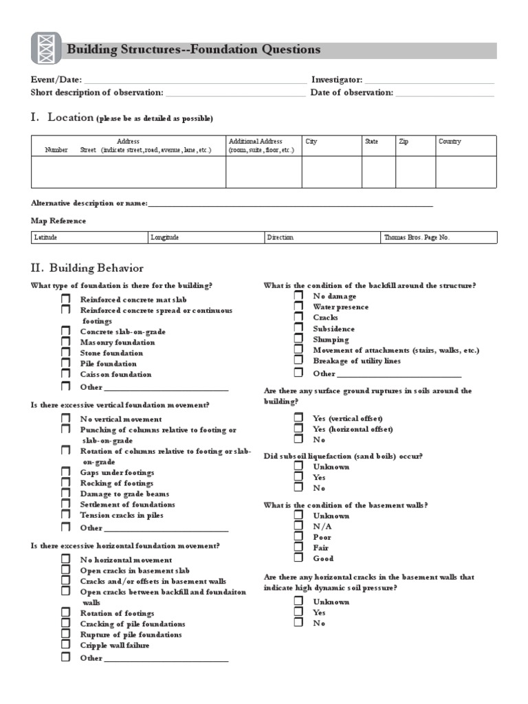 Recon_Form_Building_Structures_foundations | PDF | Foundation ...