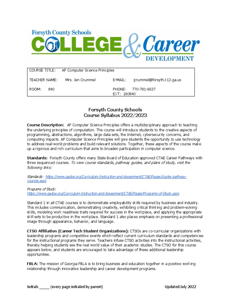 AP Computer Science Syllabus | PDF | Privacy | Websites