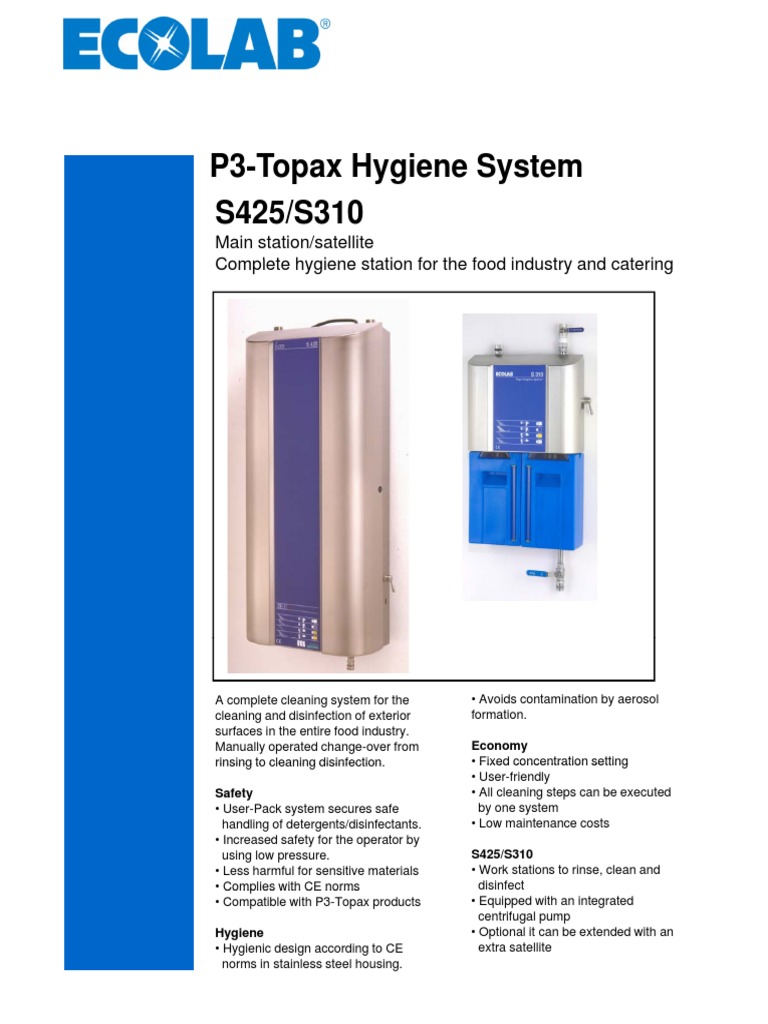 Complete hygiene system for food industry cleaning | PDF | Pump | Hygiene