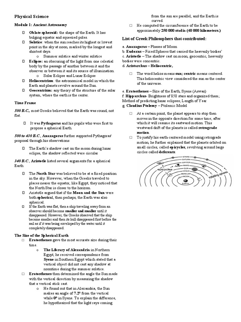 Physical Science - M1-M2 Q4 | PDF | Moon | Reflection (Physics)