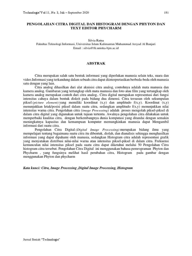 Pengolahan Citra Digital Dan Histogram Dengan Phyton Dan Text Editor ...